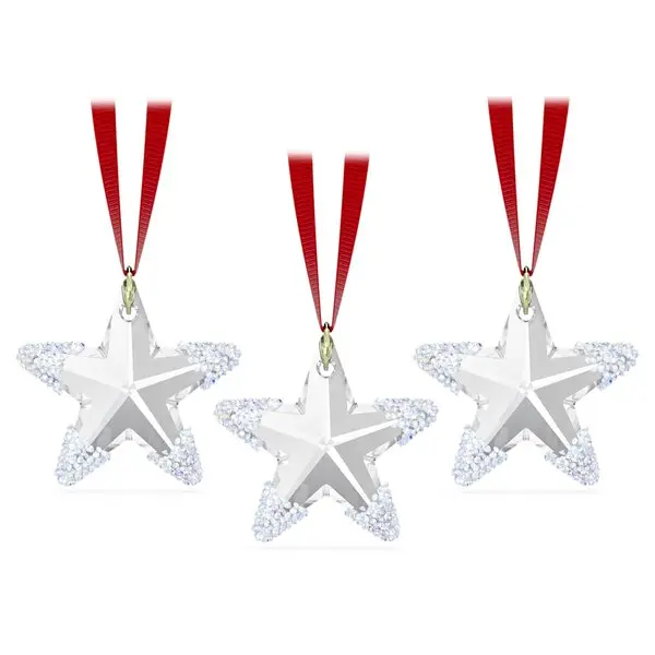 SWAROVSKI Exclusive Winter Star Ornament Set Of 3 - White