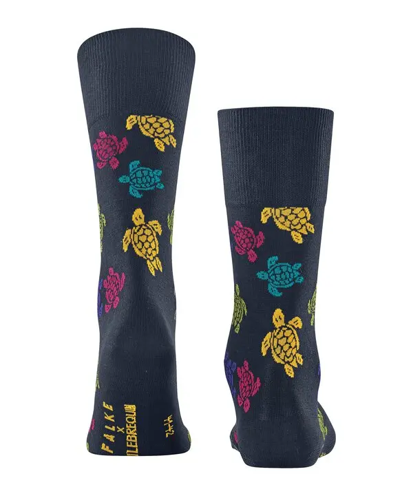 Falke X Vilebrequin Turtle Motif Crew Socks