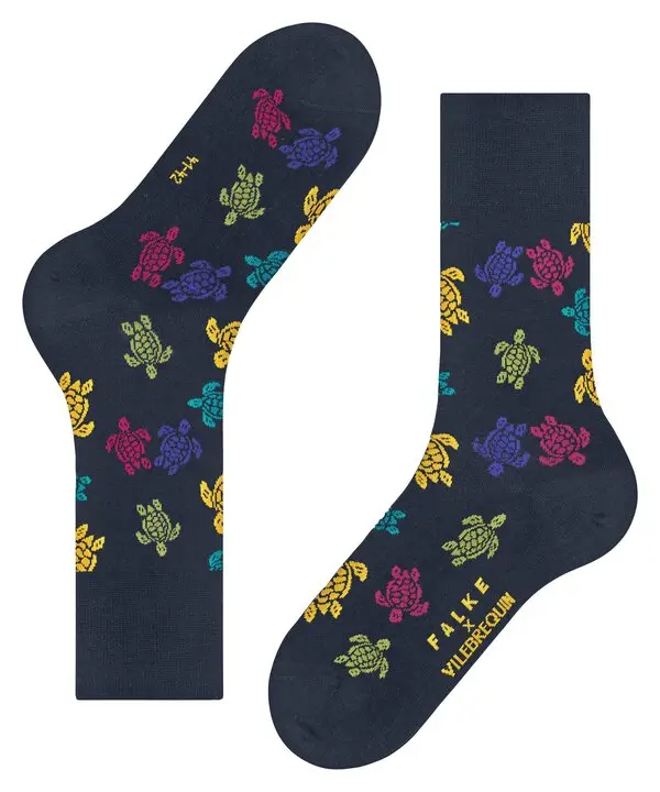 Falke X Vilebrequin Turtle Motif Crew Socks