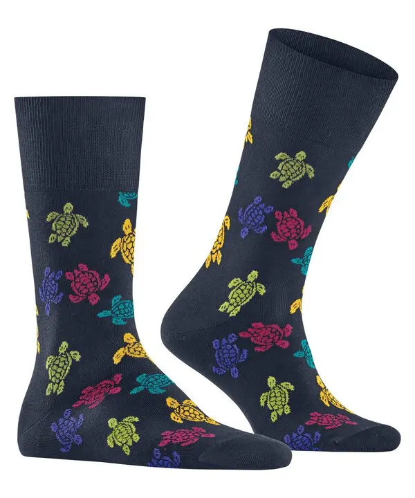 Falke X Vilebrequin Turtle Motif Crew Socks
