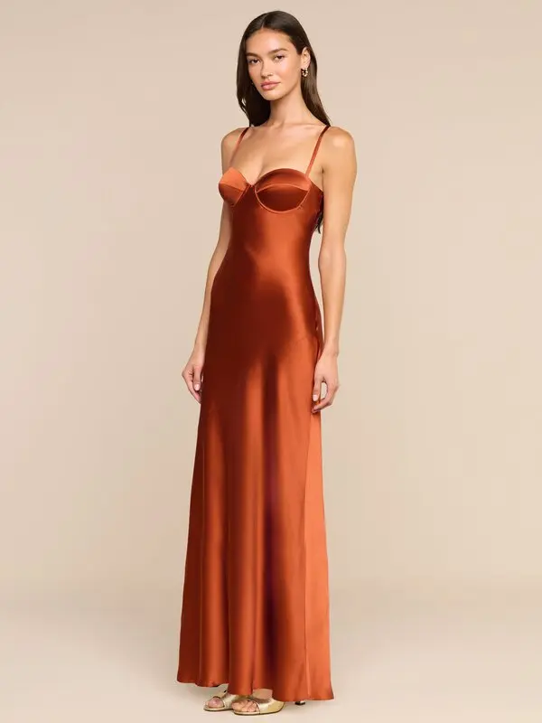 L'Agence Sayla Silk Gown - Sienna
