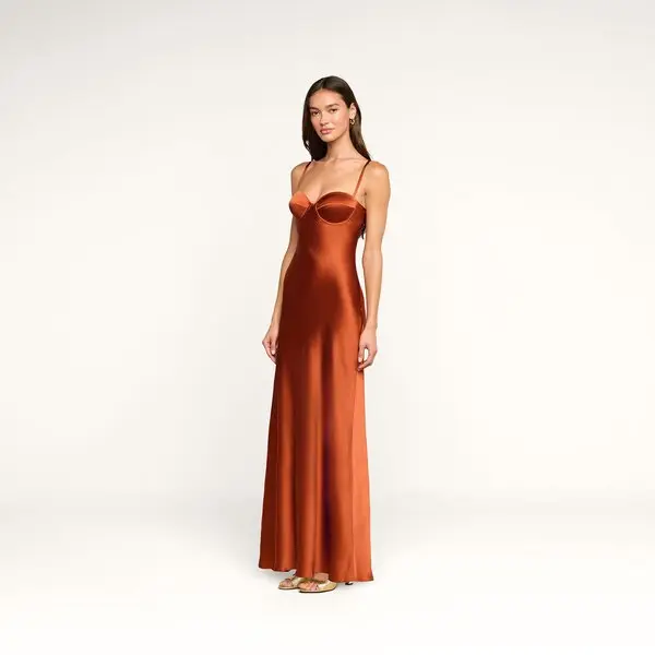 L'Agence Sayla Silk Gown - Sienna