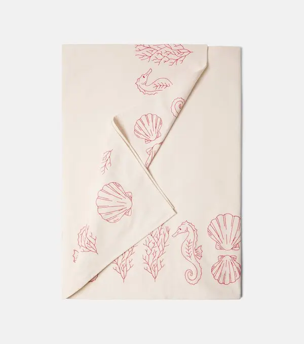 LES-OTTOMANS Embroide Linen Tablecloth