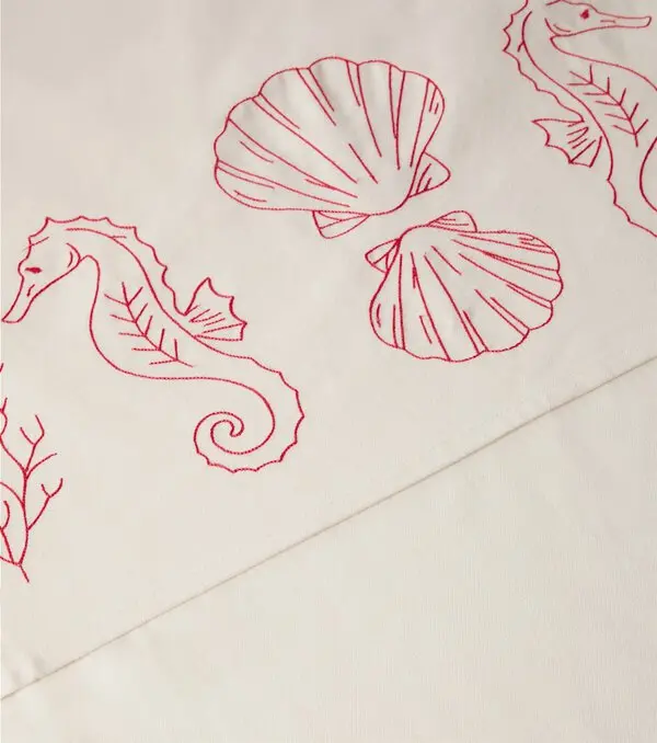 LES-OTTOMANS Embroide Linen Tablecloth