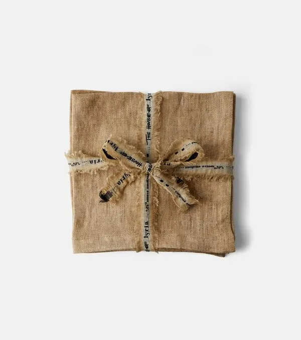THE HOUSE OF LYRIA Alfeo Set Of 2 Linen Napkins