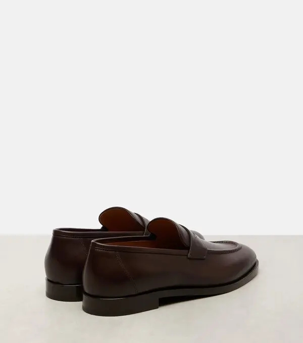 Loro Piana Sergio Leather Penny Loafers
