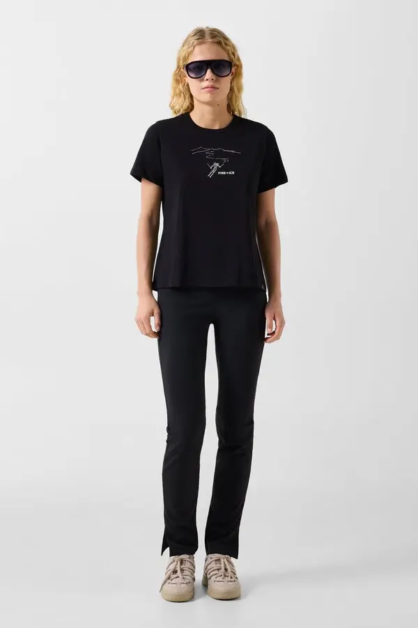 Bogner Zyssa Cotton T-shirt With Logo Print - Black
