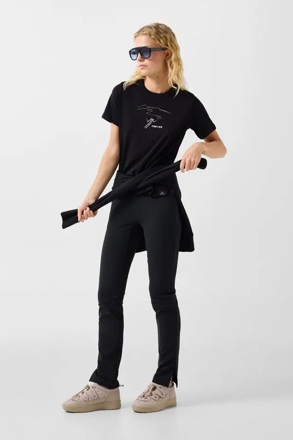 Bogner Zyssa Cotton T-shirt With Logo Print - Black