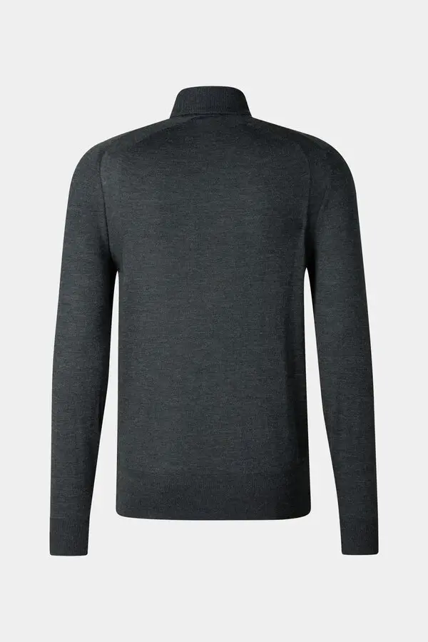 Bogner Gordon Pure New Wool And Cashmere Turtleneck Sweater - Anthracite