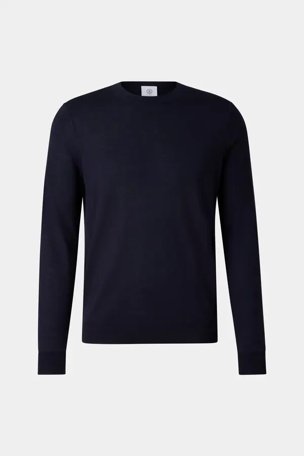 Bogner Pure New Wool Cashmere Sweater - Navy