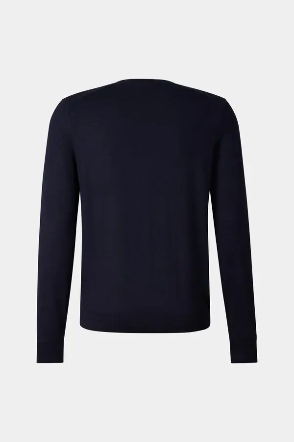 Bogner Pure New Wool Cashmere Sweater - Navy