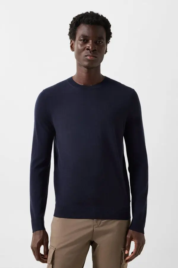 Bogner Pure New Wool Cashmere Sweater - Navy