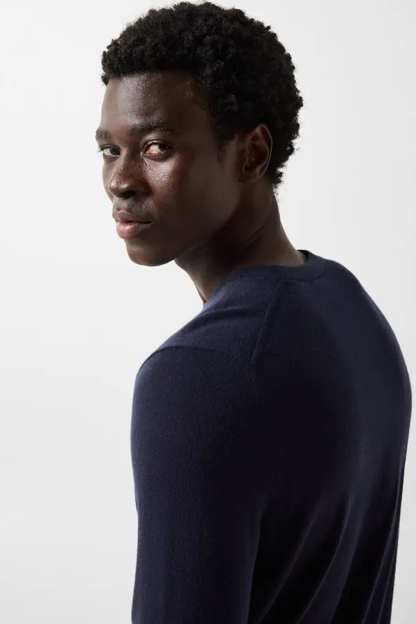 Bogner Pure New Wool Cashmere Sweater - Navy