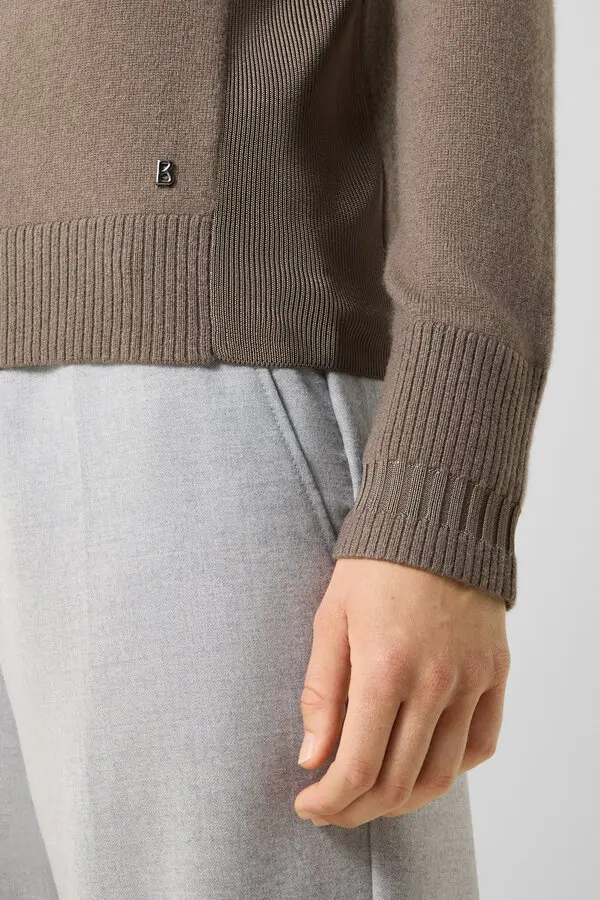 Bogner Vaiana Pure New Wool Cashmere Sweater - Gray-brown
