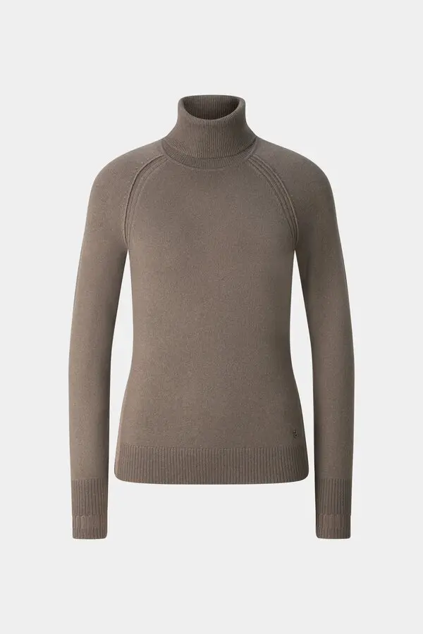 Bogner Vaiana Pure New Wool Cashmere Sweater - Gray-brown