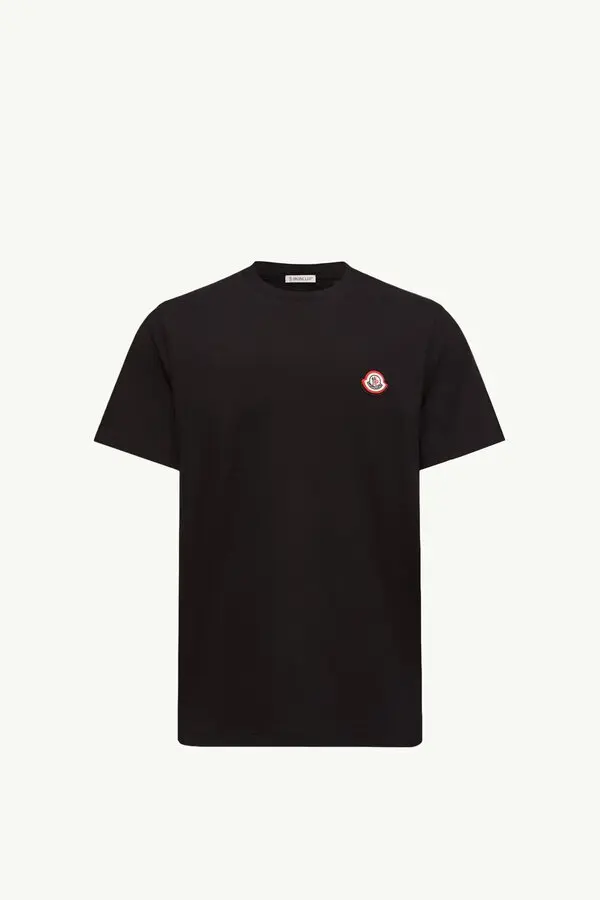 Moncler Logo Cotton Jersey T-shirt - Black