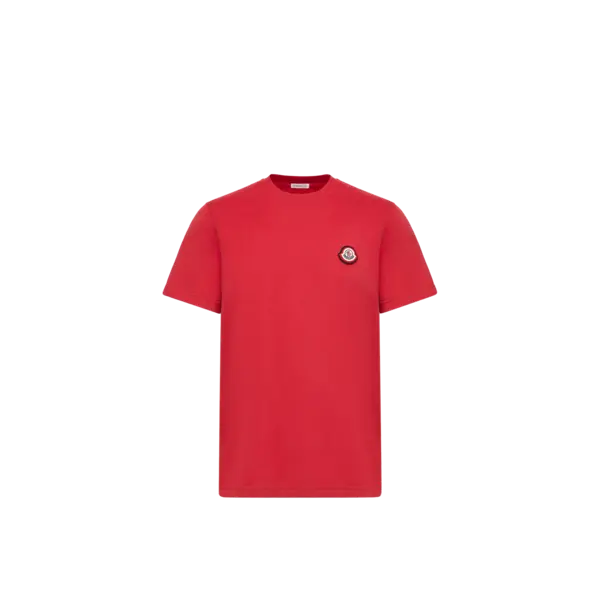 Moncler Logo Cotton Jersey T-shirt - Red