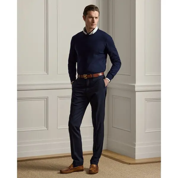Ralph Lauren Gregory Hand-tailored Wool Trouser - Dark Navy