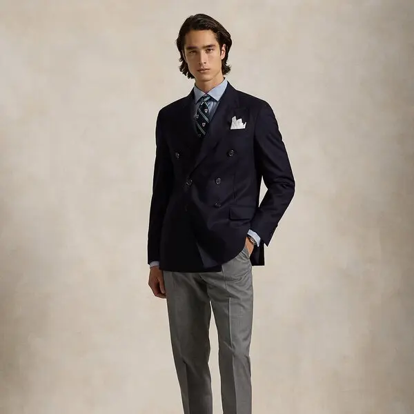 Ralph Lauren Slim Fit Wool Twill Trouser - Heather Grey