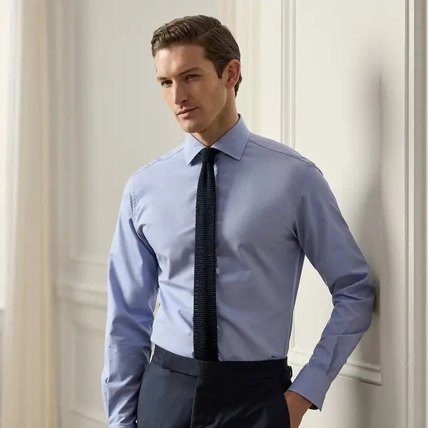 Ralph Lauren Pinpoint Oxford Shirt - Light Blue