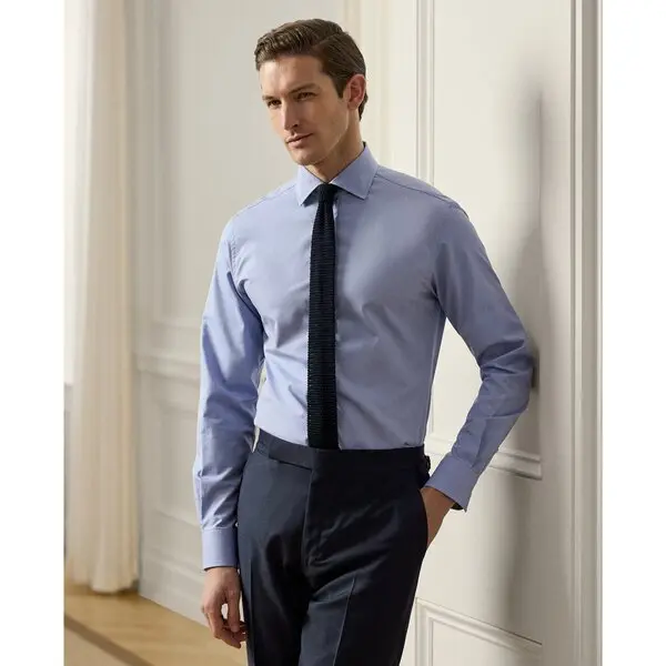 Ralph Lauren Pinpoint Oxford Shirt - Light Blue