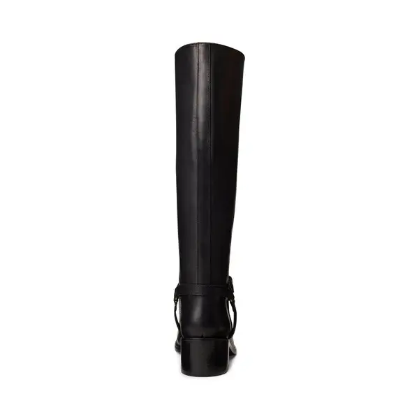 Ralph Lauren Harness Burnished Leather Riding Boot - Black