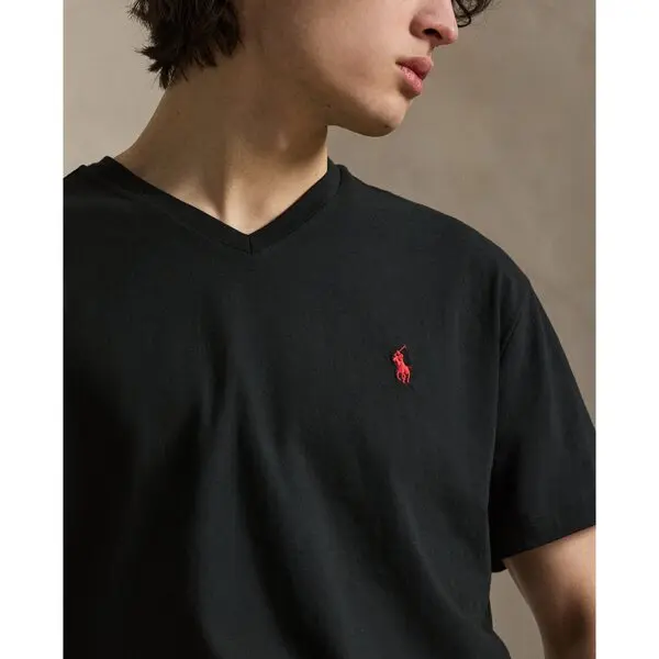 Ralph Lauren Classic Fit Jersey V-neck T-shirt - Rl Black