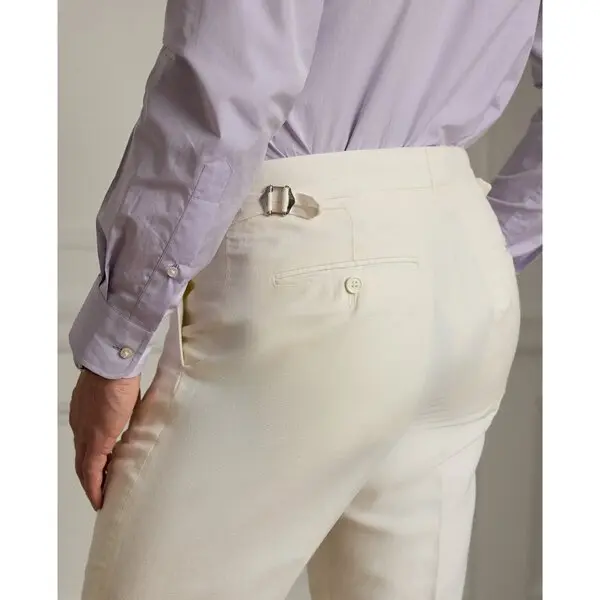 Ralph Lauren Gregory Silk-linen Trousers - Classic Cream