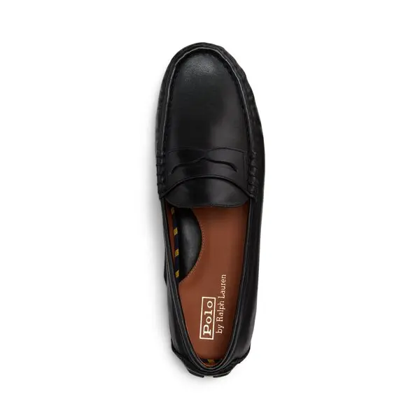 Ralph Lauren Anders Leather Driver - Black