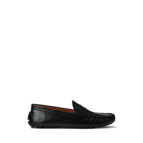 Ralph Lauren Anders Leather Driver - Black