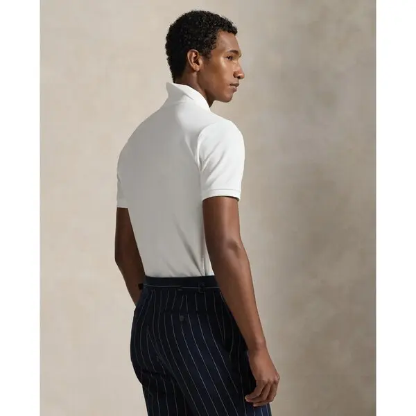 Ralph Lauren Custom Slim Fit Stretch Mesh Polo Shirt - White