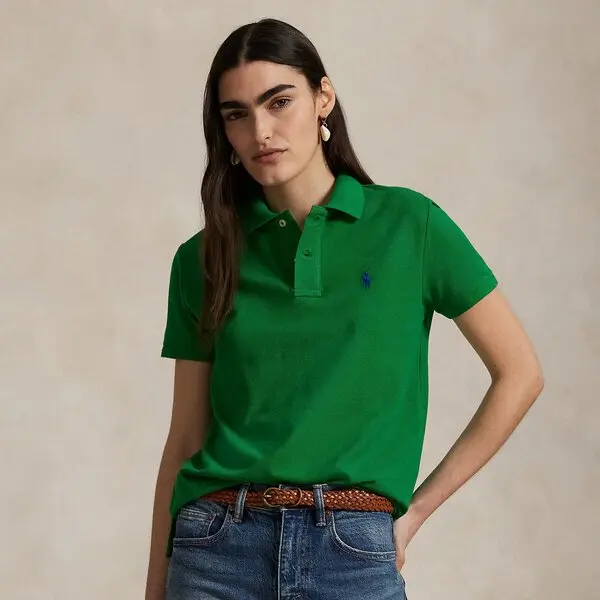 Ralph Lauren The Iconic Classic Fit Mesh Polo Shirt - Billiard