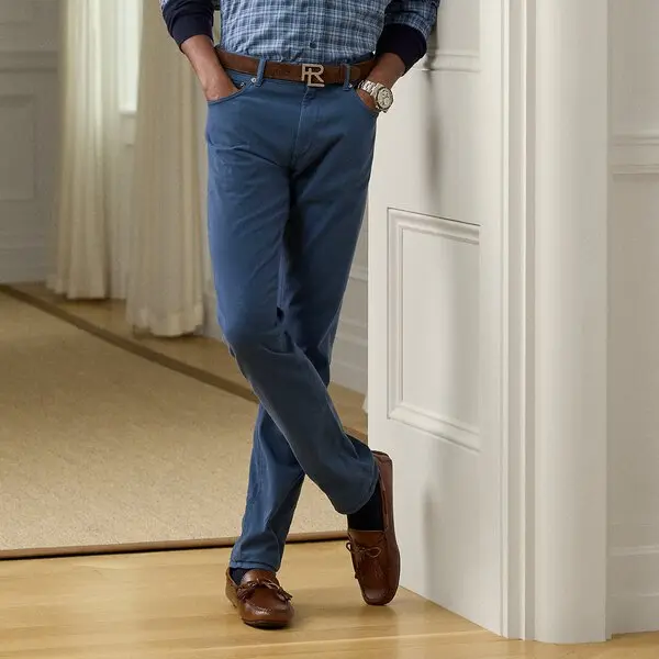 Ralph Lauren Slim Fit Stretch Twill Pant - Soft Blue