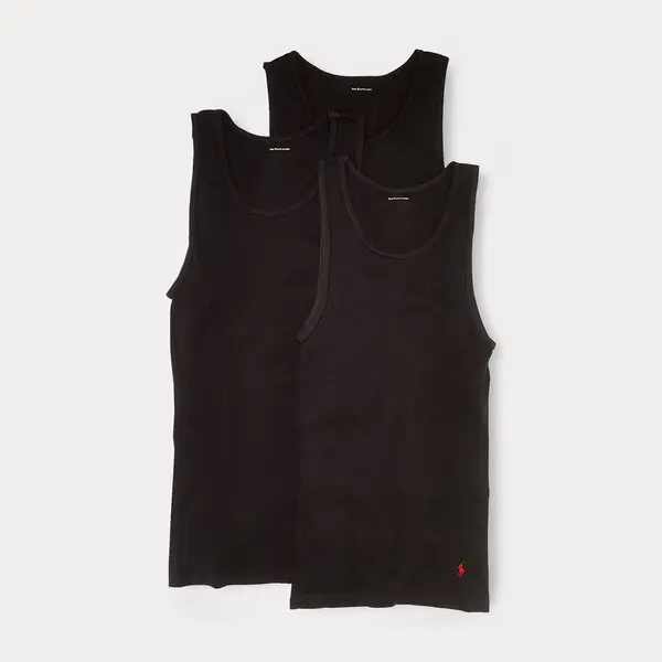 Ralph Lauren Classic Fit Wicking Tank Top 3-pack - Black