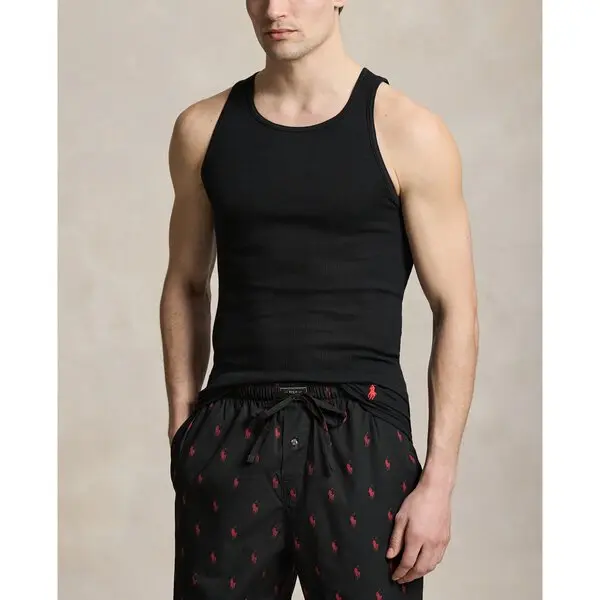 Ralph Lauren Classic Fit Wicking Tank Top 3-pack - Black