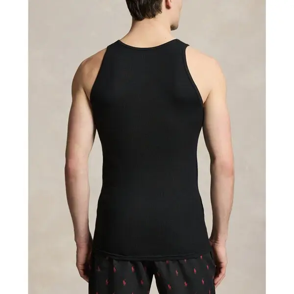 Ralph Lauren Classic Fit Wicking Tank Top 3-pack - Black