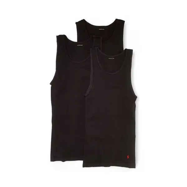 Ralph Lauren Classic Fit Wicking Tank Top 3-pack - Black