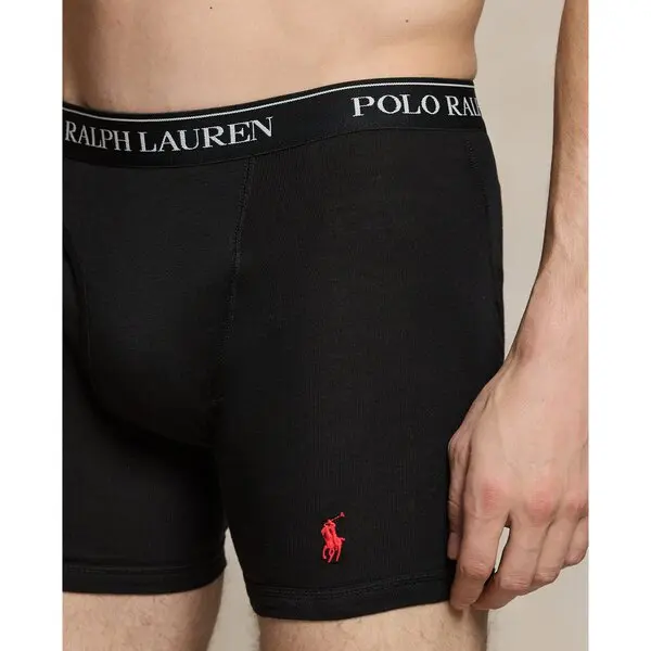 Ralph Lauren Cotton Wicking Boxer Brief 5-pack - Black