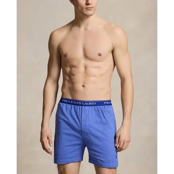Ralph Lauren Classic Wicking Knit Boxer 5-pack - Blue Assorted