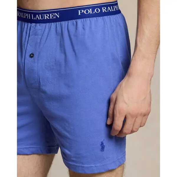 Ralph Lauren Classic Wicking Knit Boxer 5-pack - Blue Assorted