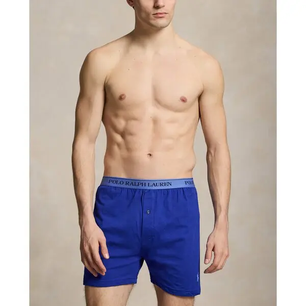 Ralph Lauren Classic Wicking Knit Boxer 5-pack - Blue Assorted