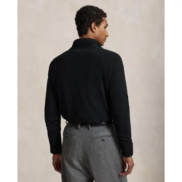 Ralph Lauren Wool Quarter-zip Sweater - Polo Black