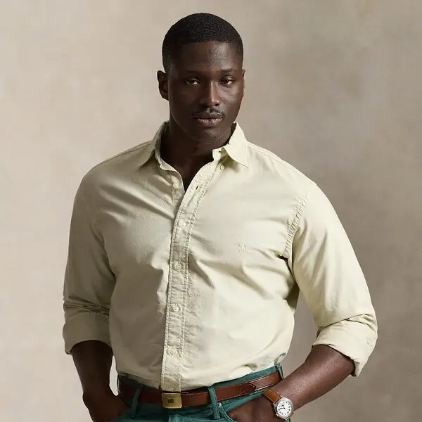 Ralph Lauren Garment-dyed Oxford Shirt - Classic Stone