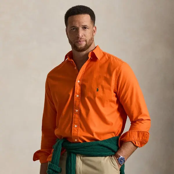 Ralph Lauren Garment-dyed Oxford Shirt - College Orange