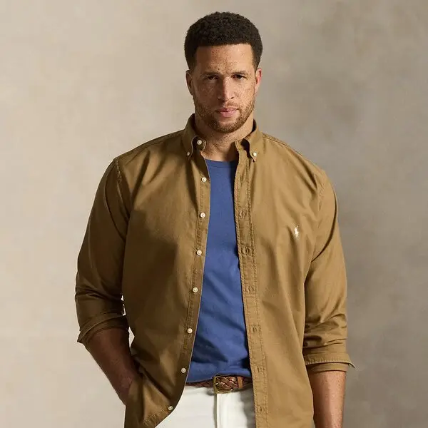 Ralph Lauren Garment-dyed Oxford Shirt - Rl Brown