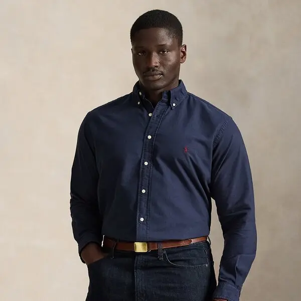 Ralph Lauren Garment-dyed Oxford Shirt - Rl Navy
