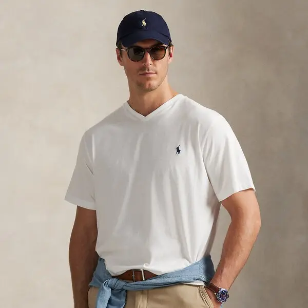 Ralph Lauren Jersey V-neck T-shirt - White