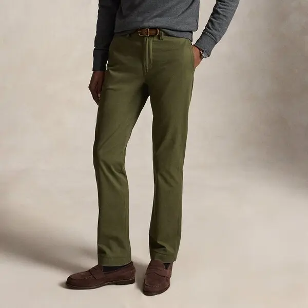 Ralph Lauren Stretch Straight Fit Washed Chino Pant - Canopy Olive
