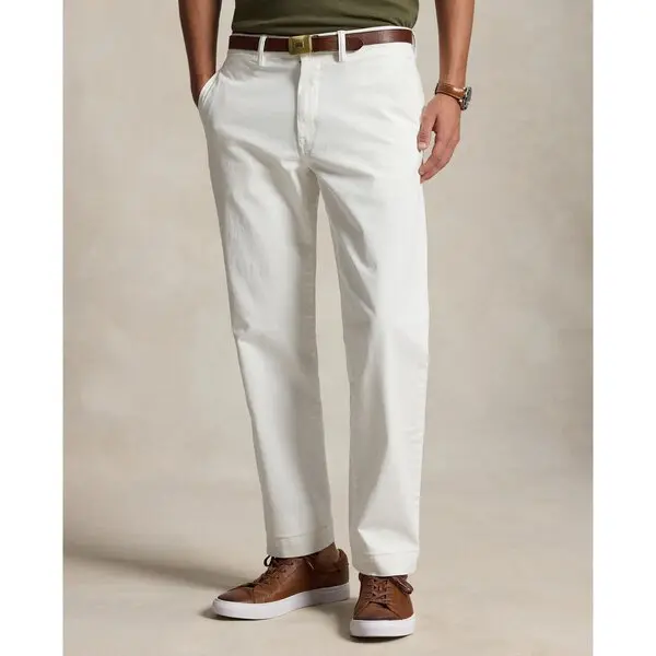 Ralph Lauren Stretch Straight Fit Washed Chino Pant - Ceramic White
