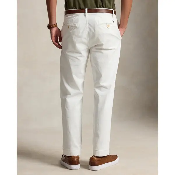 Ralph Lauren Stretch Straight Fit Washed Chino Pant - Ceramic White